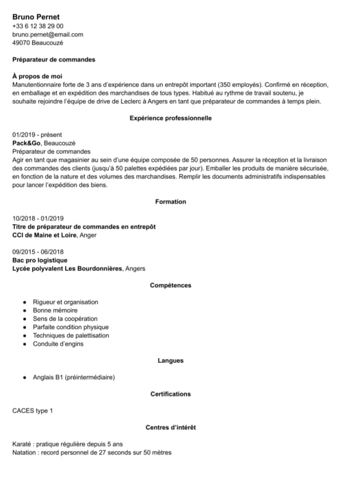 CV sportif [exemples pour coach, éducateur ou athlète]
